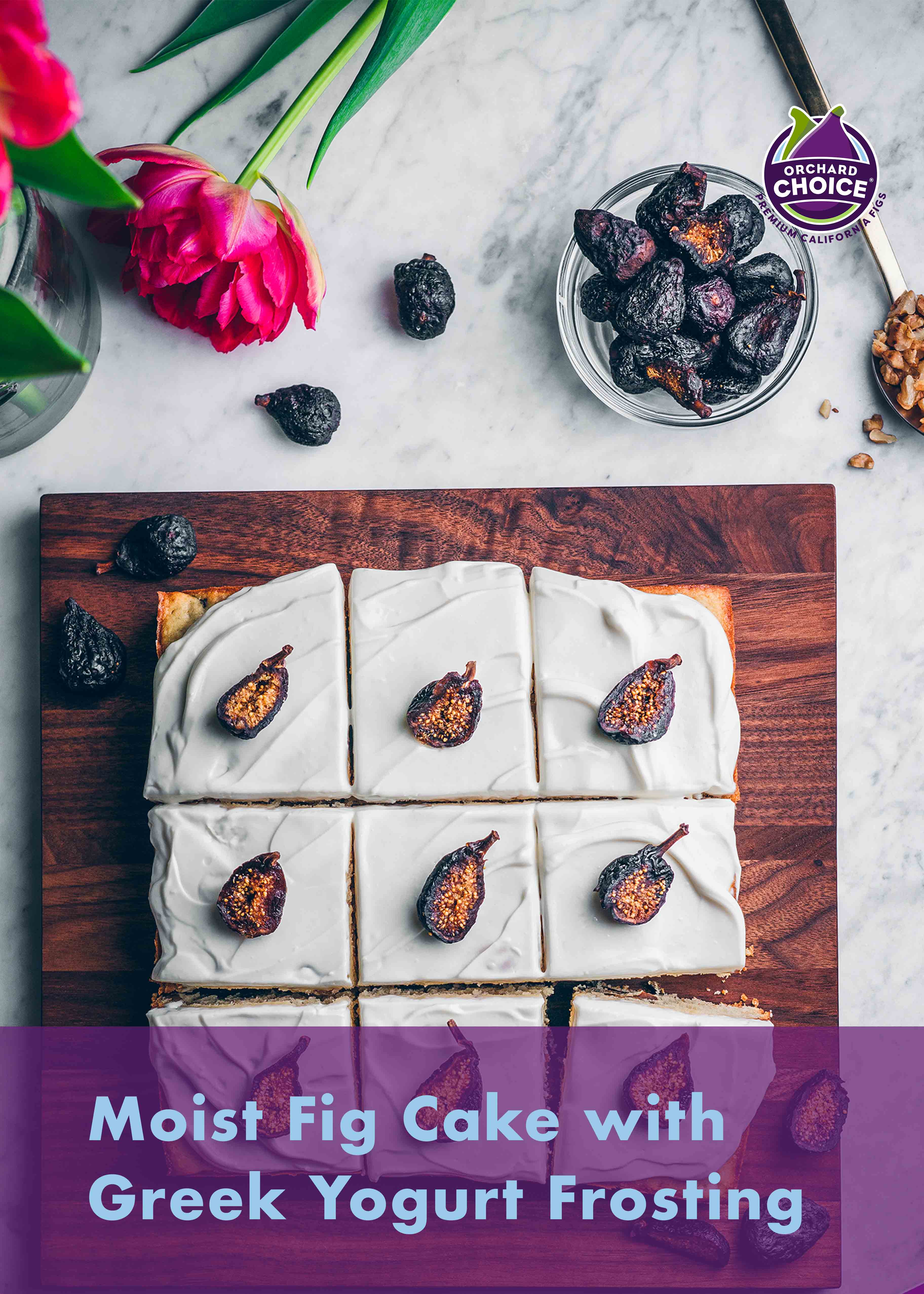 Moist Fig Cake with Greek Yogurt Frosting - Valley Fig Growers