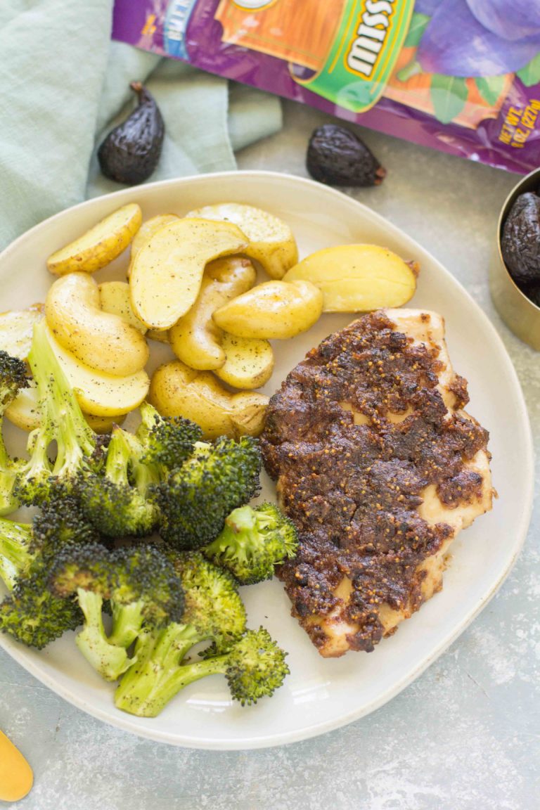 Fig Mustard Sheet Pan Chicken Breast and Vegetables